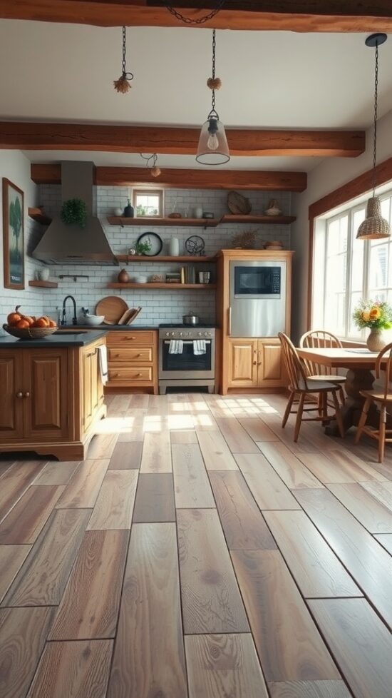 19 Stunning Rustic Kitchen Flooring Ideas to Transform Your Space ...