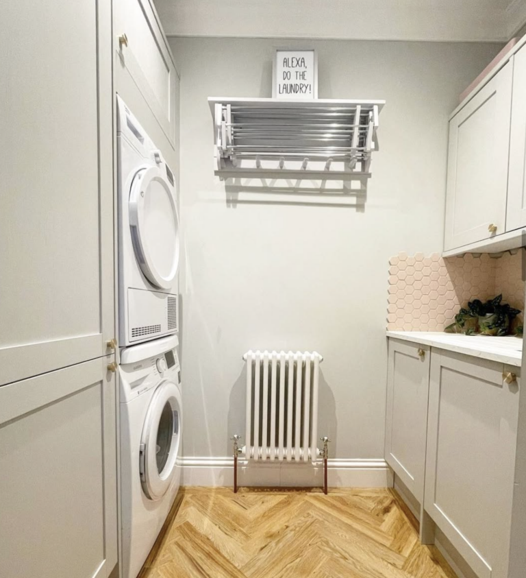 21 Small Laundry Room Ideas with Stacked Washer-Dryers. - Tool Trip