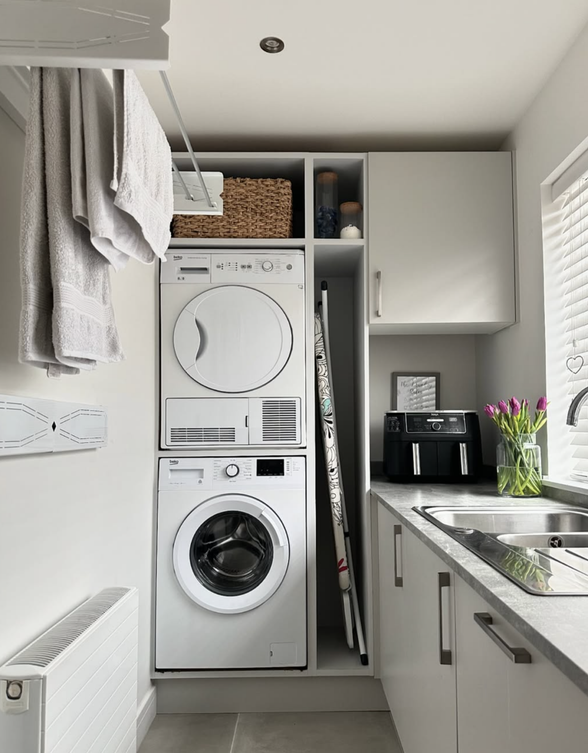 21 Small Laundry Room Ideas with Stacked Washer-Dryers. - Tool Trip